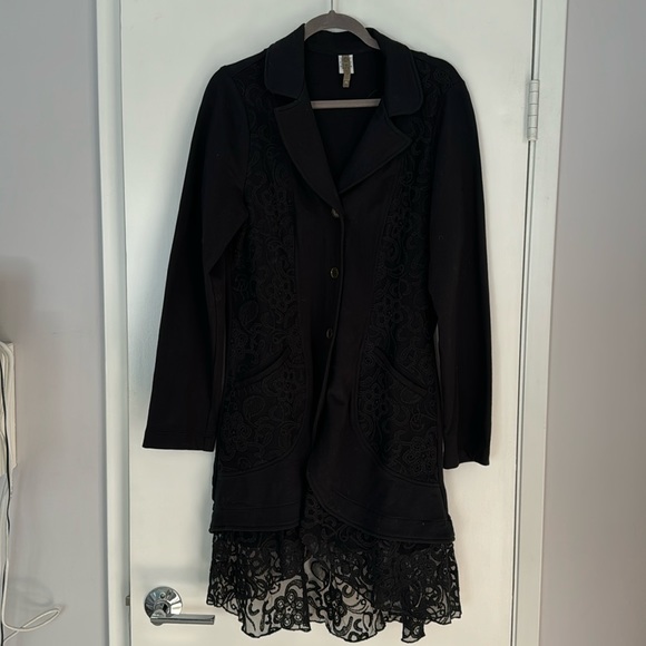 XCVI | Jackets & Coats | Xcvi Xlblack Cottin Jacket | Poshmark